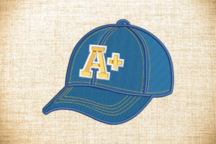 Blue Baseball Cap with Letter a · Creative Fabrica