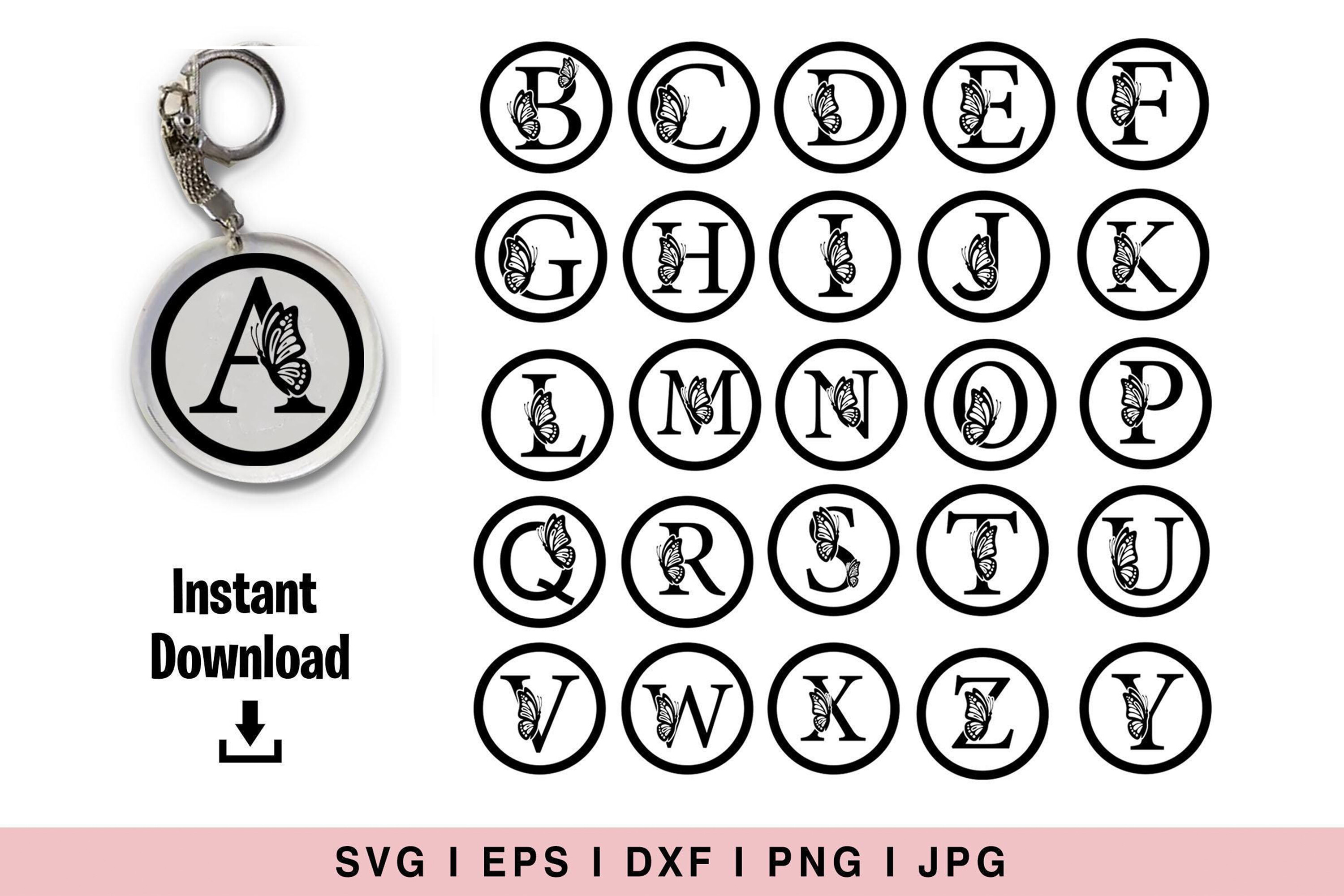 Butterfly Monogram Alphabet SVG Bundle · Creative Fabrica
