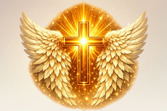 Christmas Angel Wing Cross PNG Clipart Graphic by TrendyCreative ...