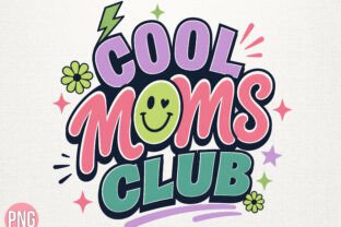 Cool Moms Club Retro Sun PNG Tshirt Graphic by Crafty Bee · Creative ...