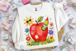 Cute Apple Worm Watercolor PNG Graphic by Vintage Expert · Creative Fabrica