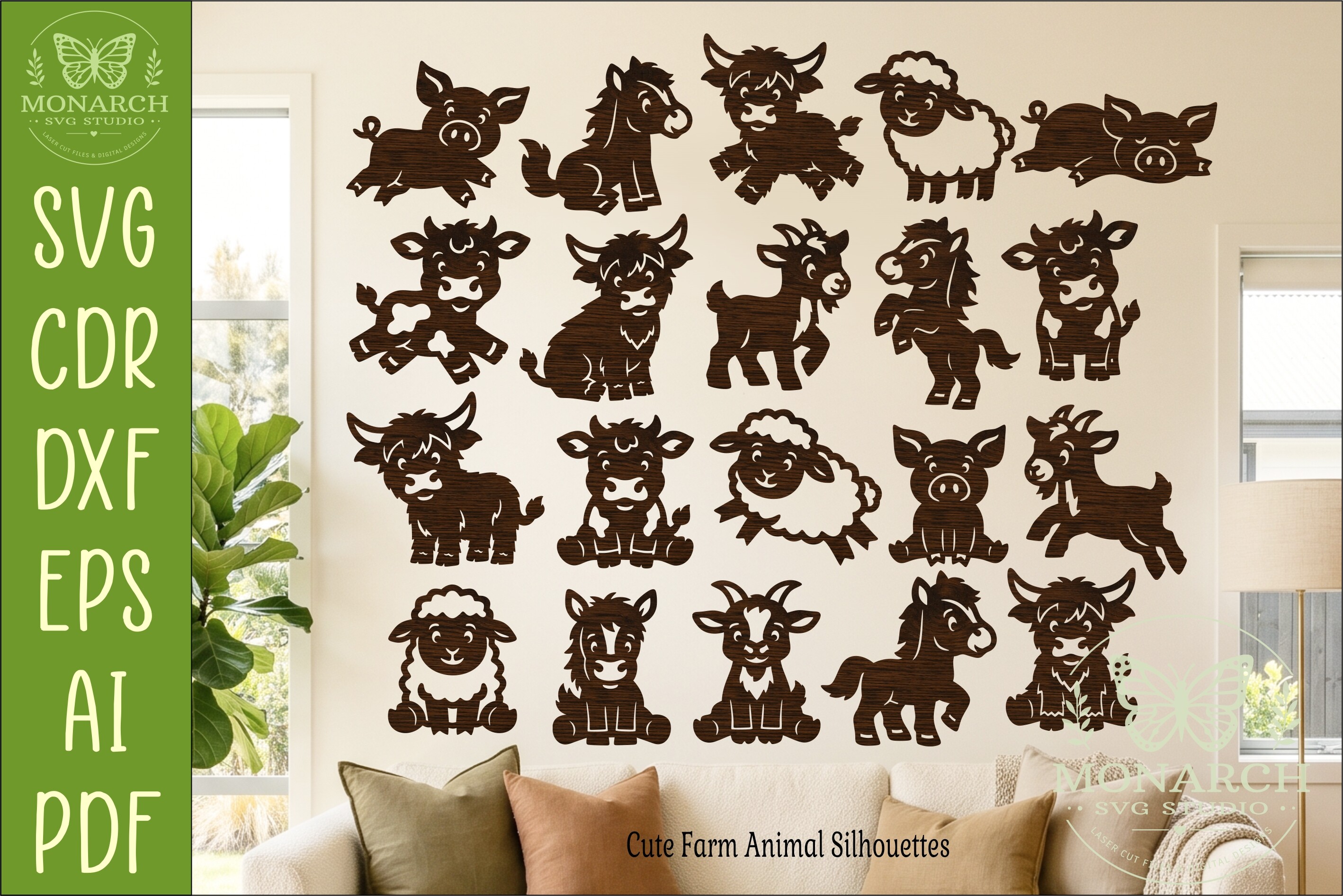 Cute Farm Animal SVG Bundle, Nursery · Creative Fabrica