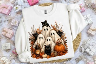 Cute Ghost Cat Halloween PNG Graphic by Vintage Expert · Creative Fabrica