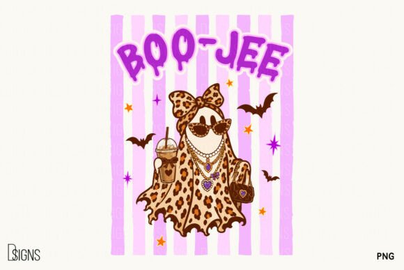 Cute Halloween Boo-Jee Glam Ghost PNG Graphic by DSIGNS · Creative Fabrica
