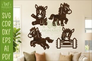 Cute Horse Silhouettes SVG Farm Animal 1 · Creative Fabrica