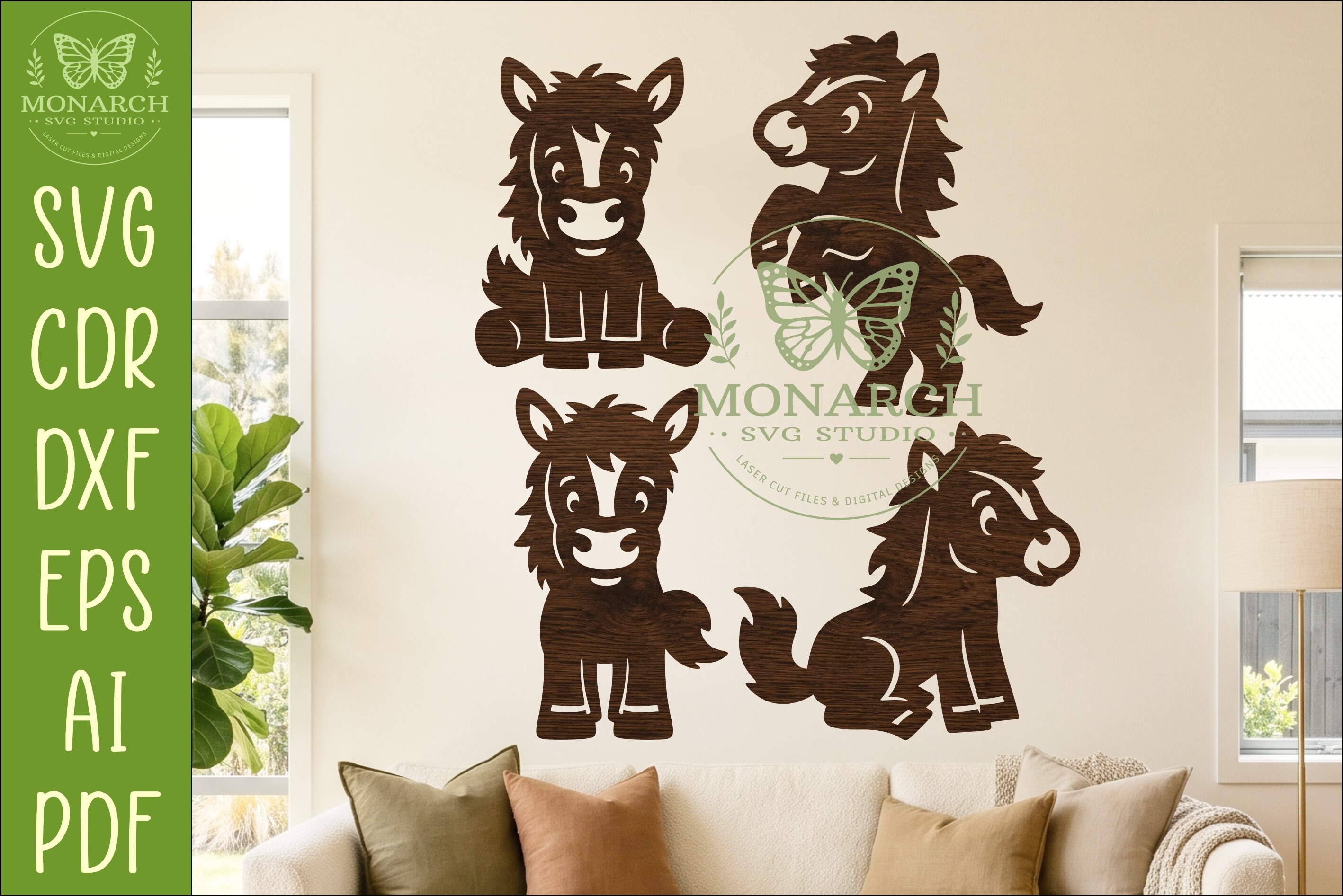 Cute Horse Silhouettes SVG Farm Animal 2 · Creative Fabrica