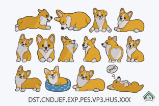 Cute Puppy Embroidery Design Collection · Creative Fabrica
