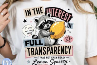 Cute Raccoon Lemon Squeezy PNG Shirt Graphic by MAMA MOO · Creative Fabrica