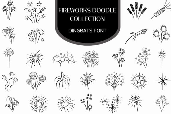 Firework Doodle Collection Font by Heartcraft Atelier · Creative Fabrica