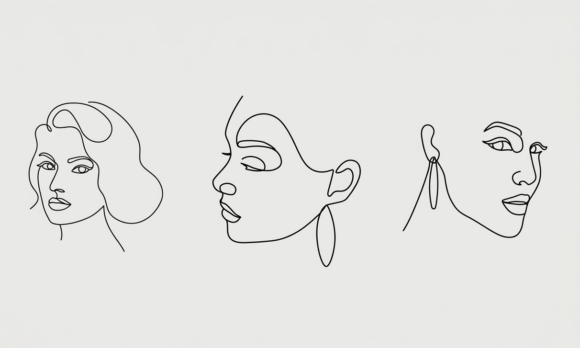 Minimalist Woman Face SVG Single Line Graphic by subujayd · Creative ...