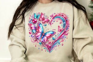 Glitter Butterfly Heart Diamond PNG Art Graphic by CreativeArt ...