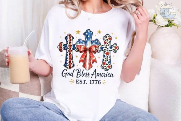 God Bless America Crosses PNG Clipart Graphic by Dreamtidestudio ...