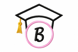 Graduation Cap Letter B · Creative Fabrica