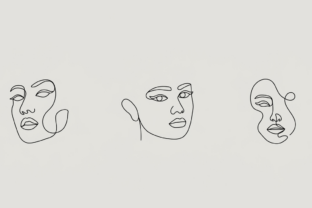Minimalist Woman Face SVG Single Line Graphic by subujayd · Creative ...