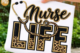 Nurse Life Leopard Print T-shirt PNG Graphic by Digital Donkey ...