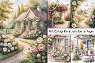 Pink Cottage Floral Junk Journal Pages Graphic by Designs_Studio4 ...