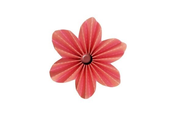 Pleated Accordion 3D Flower Paper Decor · Creative Fabrica