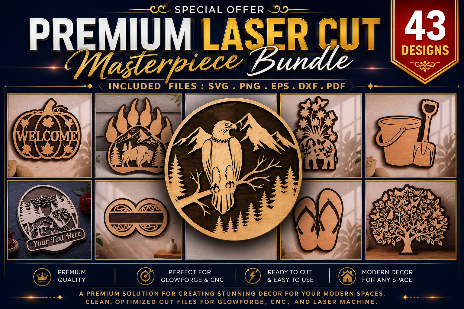 Premium Laser Cut Masterpiece Bundle · Creative Fabrica