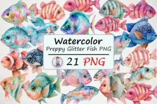 Preppy Glitter Fish PNG Graphic by Sohelrana99 · Creative Fabrica