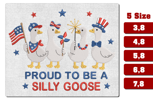 Proud to Be a Silly Goose Embroidery · Creative Fabrica