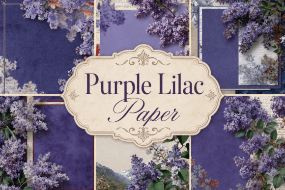 Purple Lilac Paper Graphic by Wow Art · Creative Fabrica