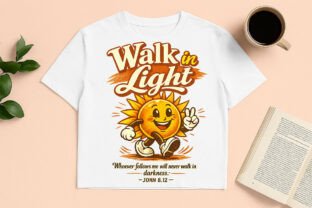 Retro Christian Walk in Light PNG Graphic by TrendyCreative · Creative ...