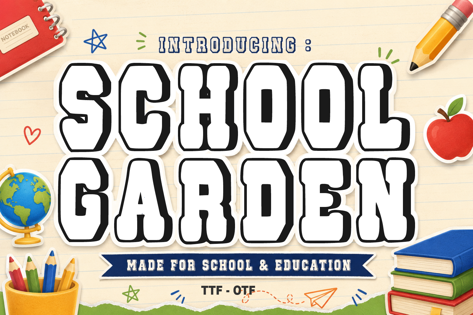 School Garden Font by TaralArt · Creative Fabrica