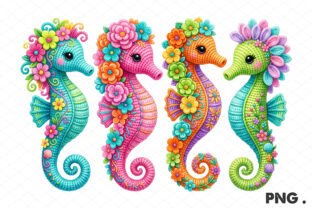 Seahorse Set Underwater Ocean PNG Graphic by cherrydesign · Creative ...
