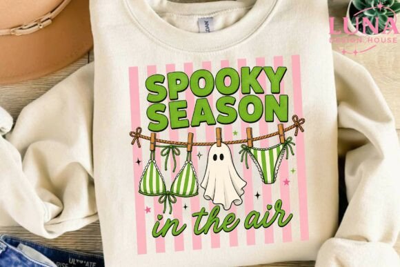 Spooky Season Ghost Clothesline PNG Graphic by LunaDesignHouse ...