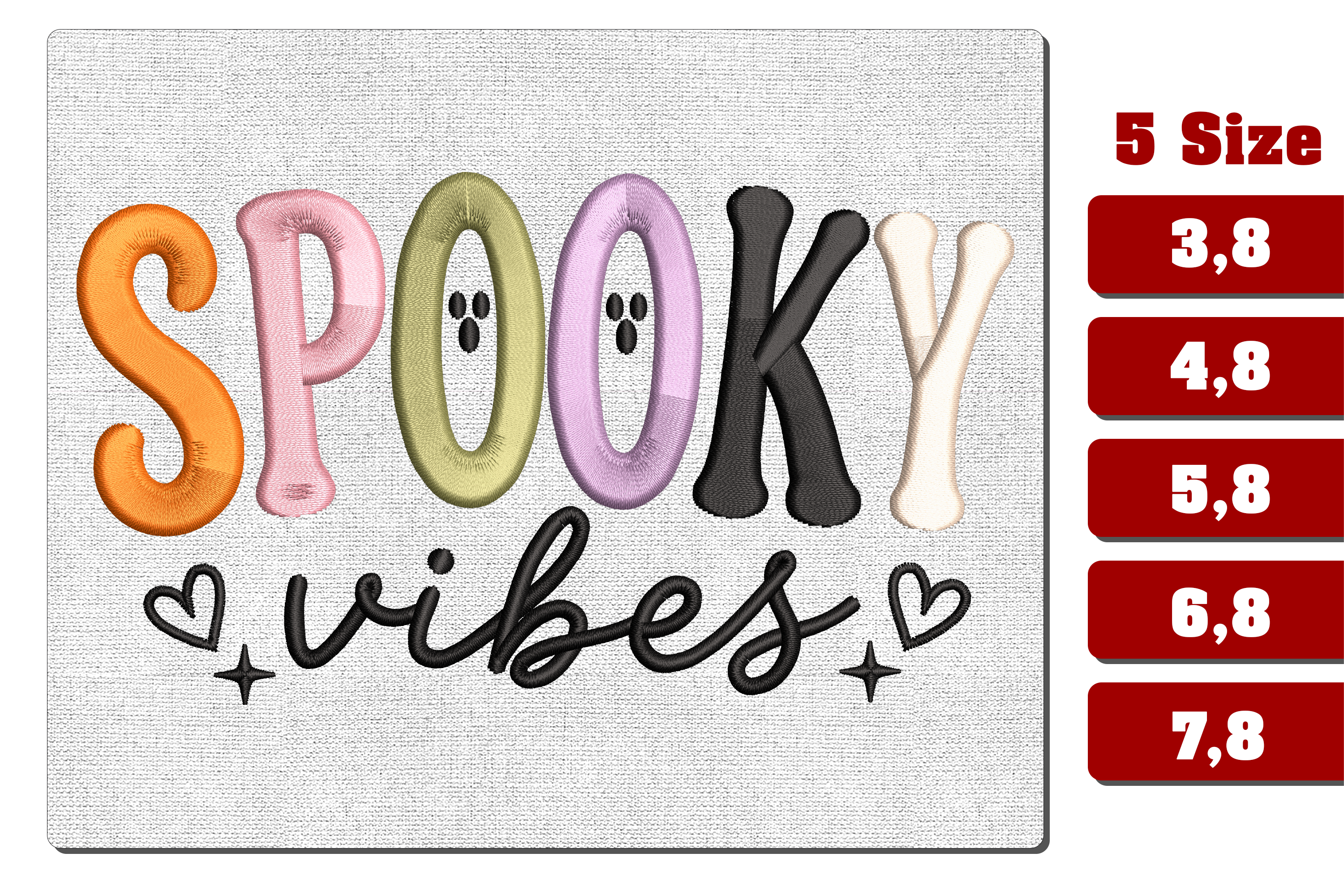 Spooky Vibes Halloween Embroidery File · Creative Fabrica