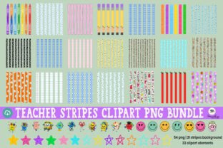 Teacher Stripes & Clipart PNG Bundle Graphic by SifuxArt · Creative Fabrica