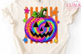 Tie Dye Pumpkin Halloween PNG Clipart Graphic by LunaDesignHouse ...