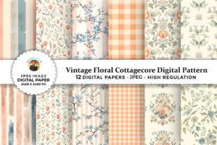 Vintage Floral Cottagecore Digital Paper Graphic by sagorarts ...