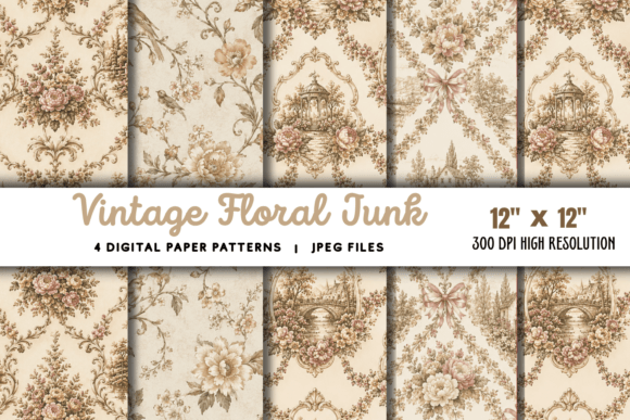 Strawberry Cottage Digital Paper Patten Graphic by Styled Stock Mock ...
