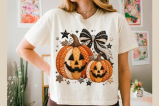 Vintage Halloween Pumpkin Patchwork PNG Graphic by Vintage Expert ...