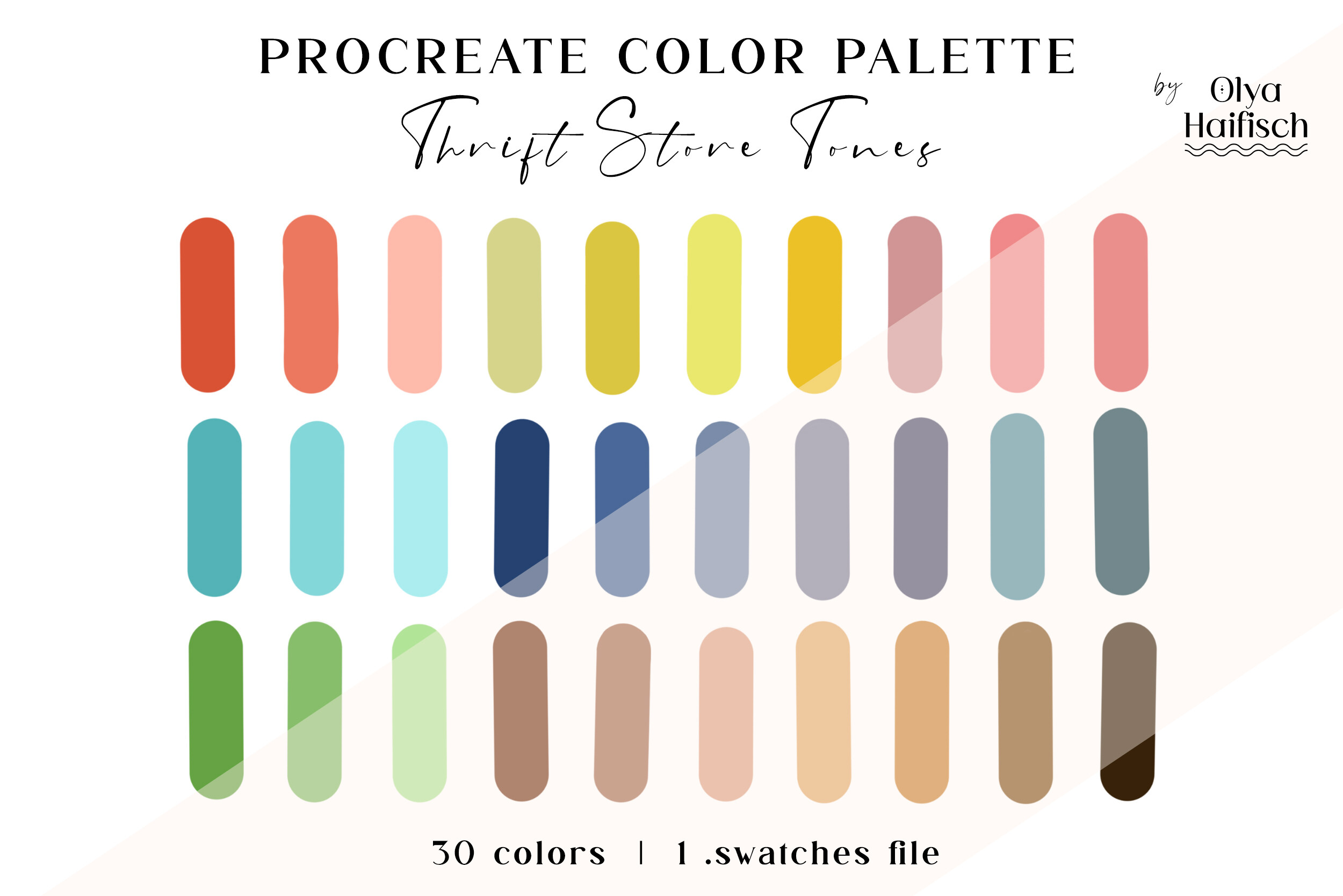 Vintage Procreate Color Swatches Palette Graphic by Olya Haifisch ...