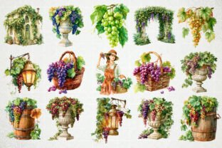 Watercolor Vineyard Story Clipart Graphic by Sohelrana99 · Creative Fabrica