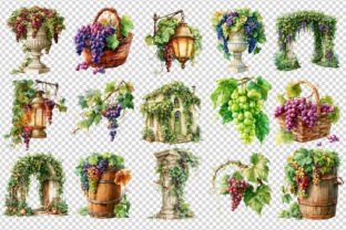 Watercolor Vineyard Story Clipart Graphic by Sohelrana99 · Creative Fabrica