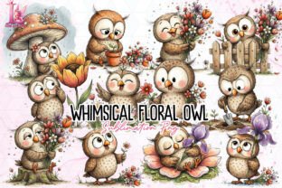 Whimsical Floral Owl PNG Graphic by Little Lady Design · Creative Fabrica