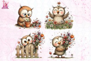 Whimsical Floral Owl PNG Graphic by Little Lady Design · Creative Fabrica