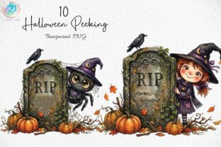 Whimsical Halloween Peeking Clipart Graphic by Craft Art · Creative Fabrica