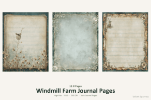 Windmill Farm Journal Pages Graphic by Velvet.Sparrow · Creative Fabrica