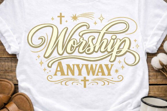 Worship Anyway Christian Quote PNG Graphic by TrendyCreative · Creative ...