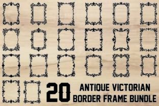 Antique Victorian Border Frame Bundle Graphic by GFXexprt · Creative ...