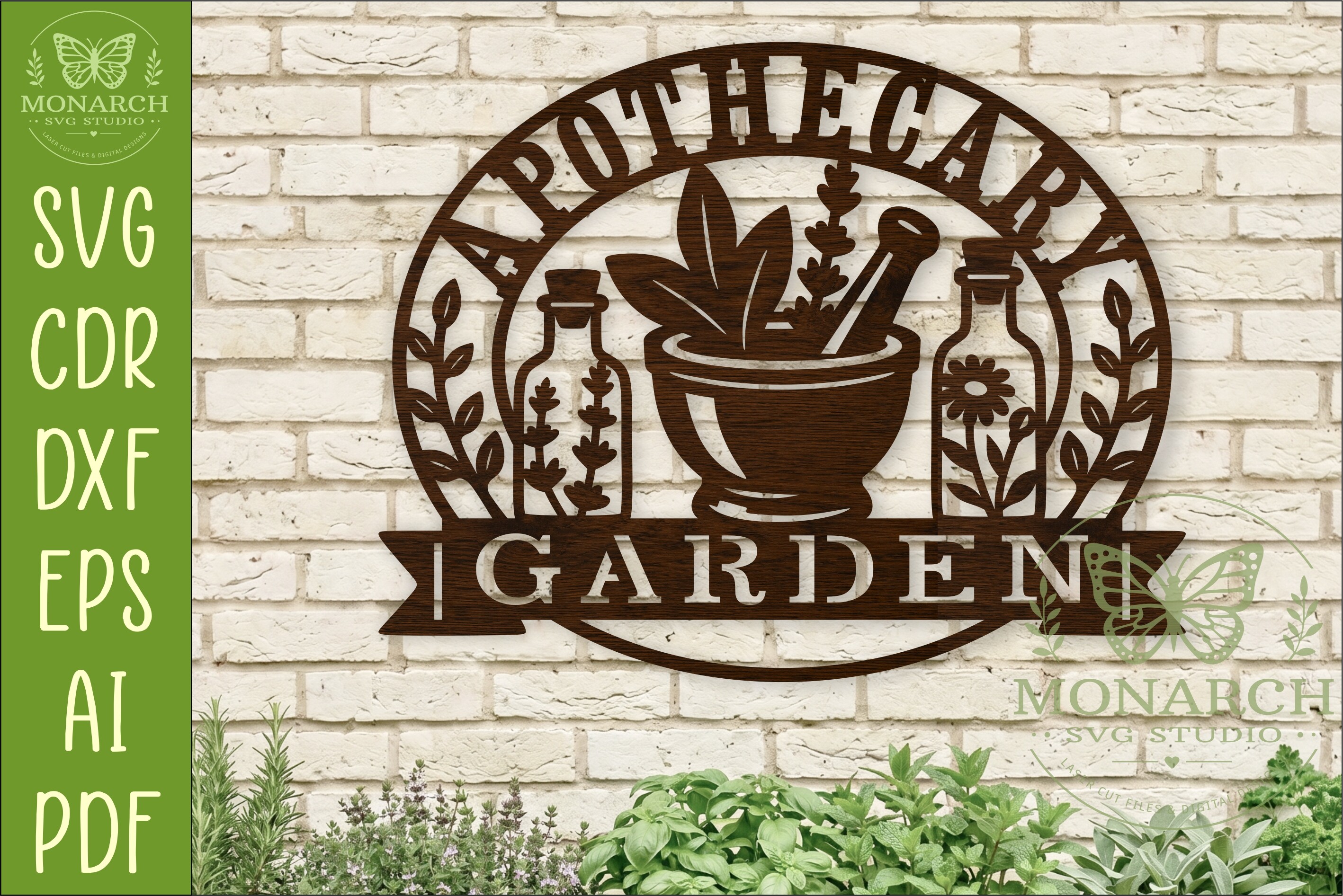 Apothecary Garden Sign SVG | Botanical · Creative Fabrica