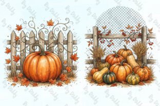 Autumn Wooden Fence Clipart PNG Graphic by Big Daddy · Creative Fabrica