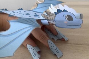 Baby Dagon Finger Puppet Template · Creative Fabrica