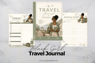 Black Girl Travel Journal Graphic by KaliLoveKreations · Creative Fabrica