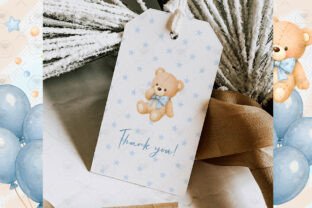 Blue Teddy Bear Baby Clipart Graphic by BigCakeBee · Creative Fabrica