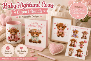 Crochet Cow Love Clipart Graphic by chompooraksa · Creative Fabrica